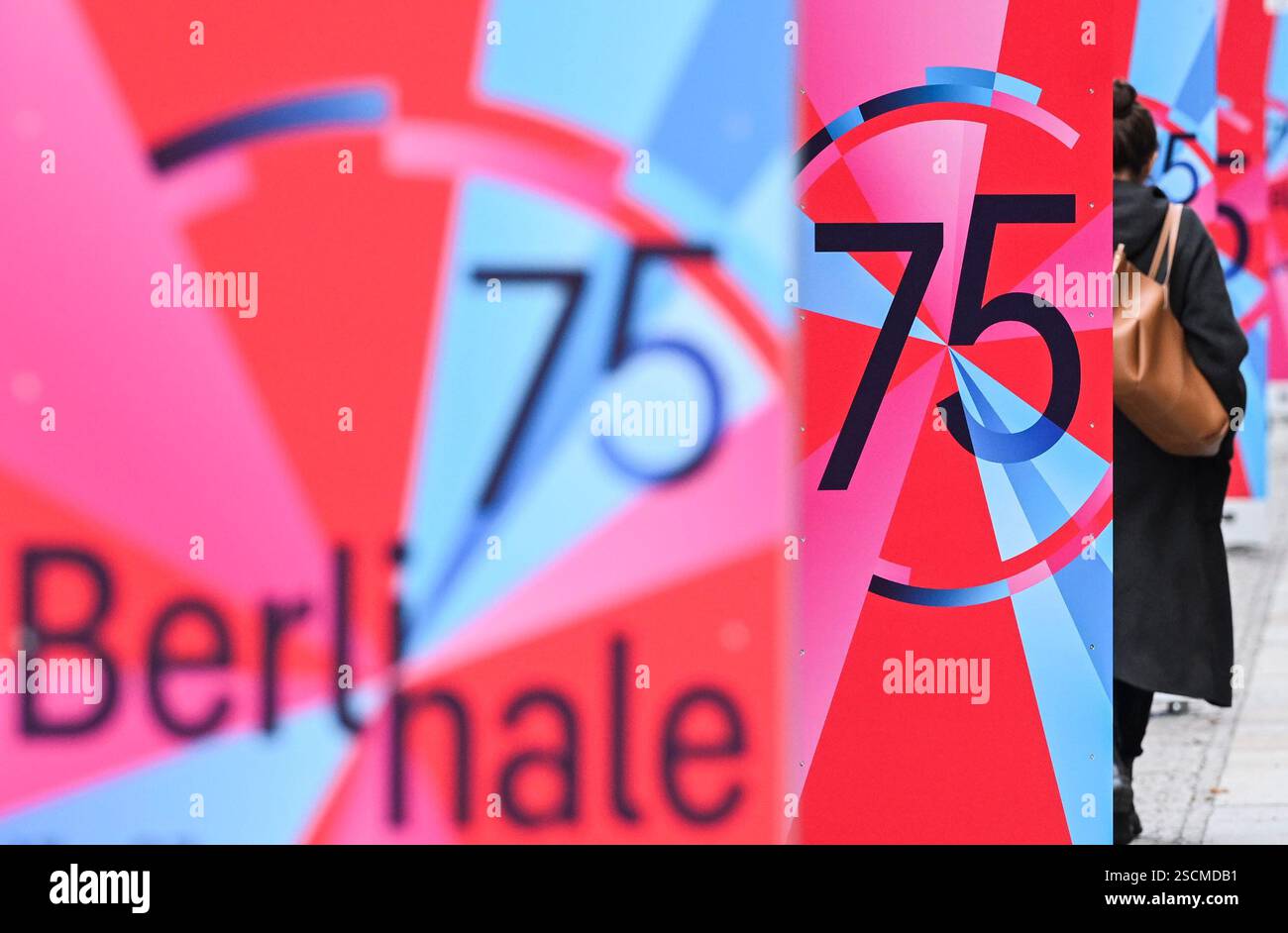 07 February 2025, Berlin: Posters for the 75th Berlinale are on display ...