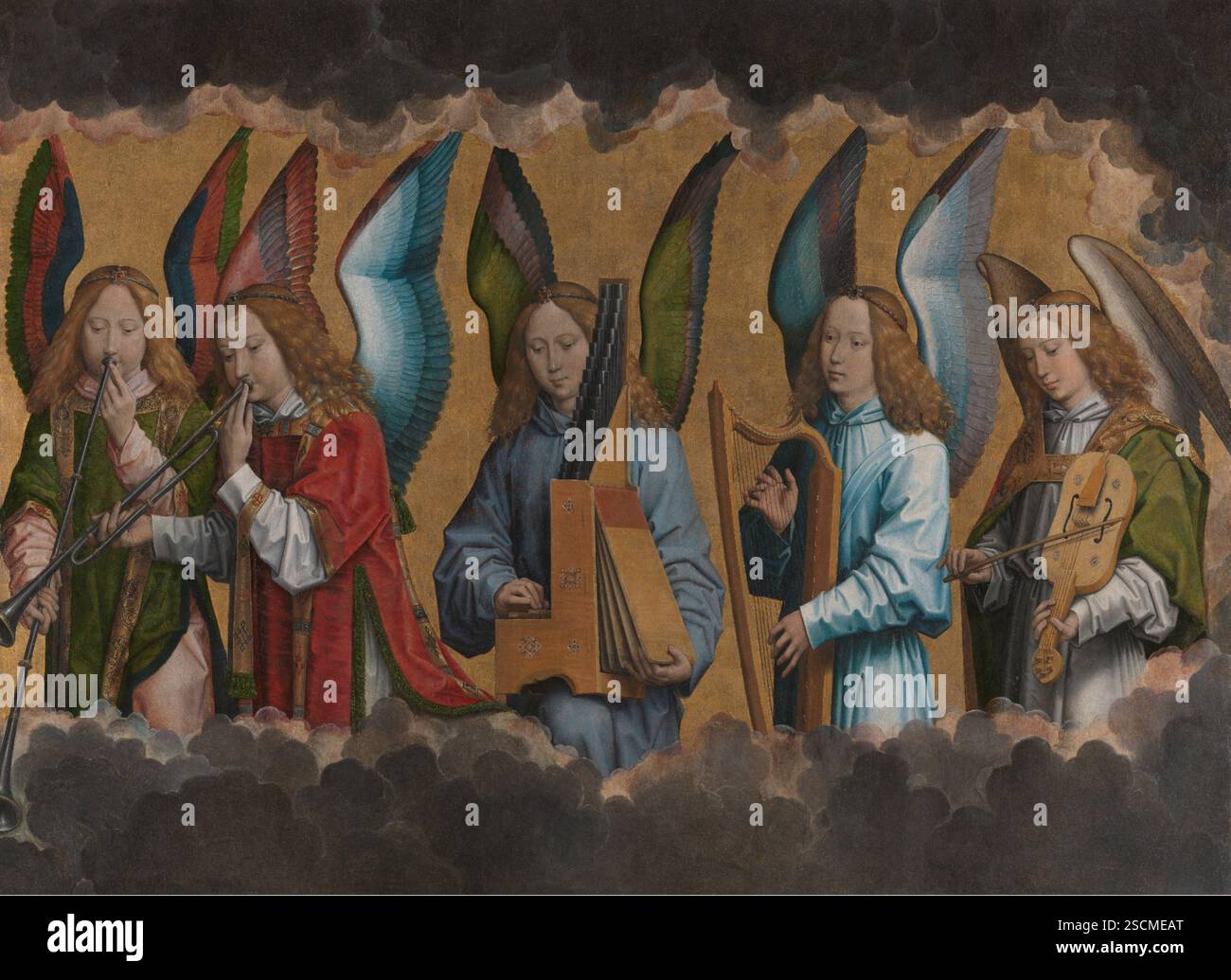 Angels playing trumpets hi-res stock photography and images - Alamy