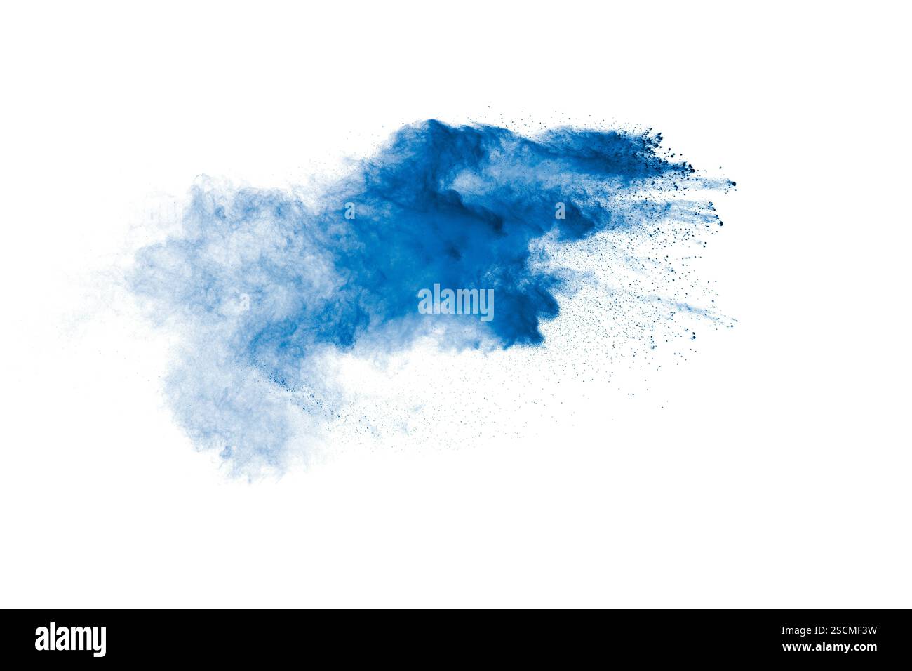 Blue cloud of powdery substance is floating in the air Stock Photo - Alamy