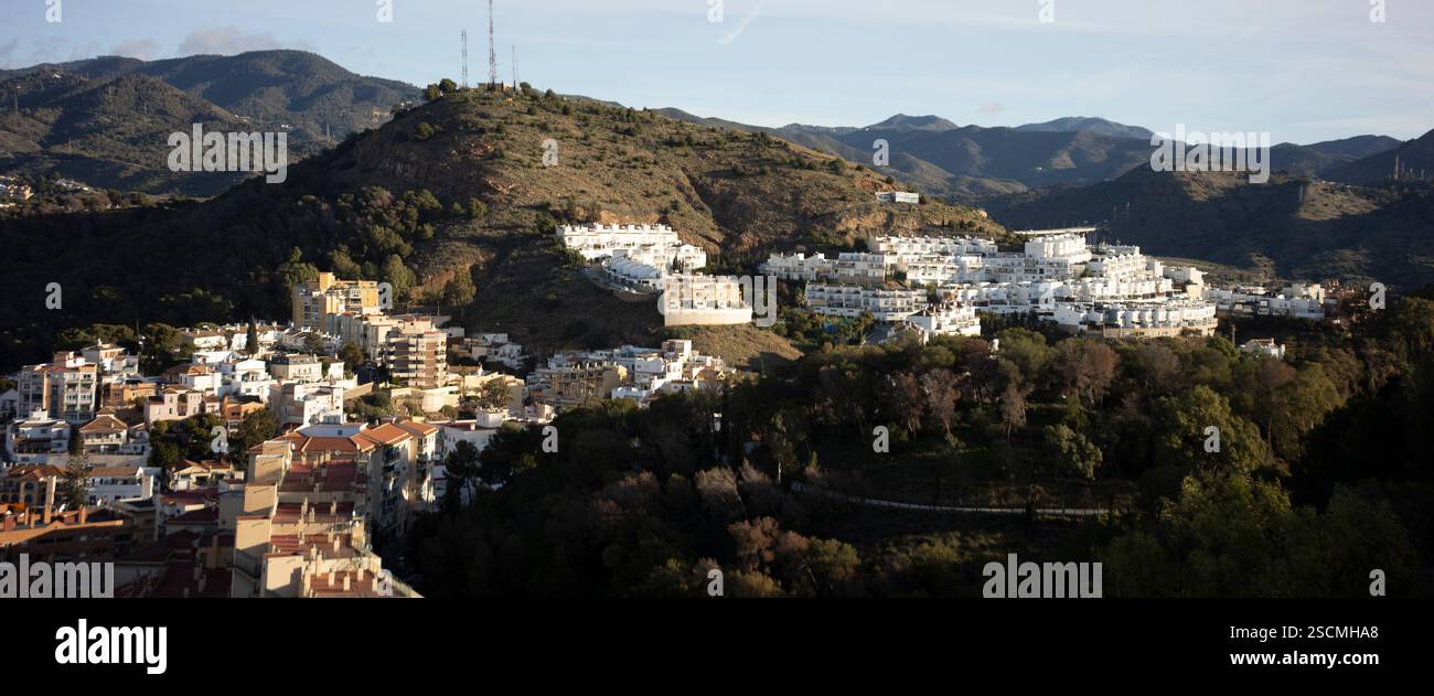 Mediterranean Spanish Costa del Sol capital city of Malaga Stock Photo ...