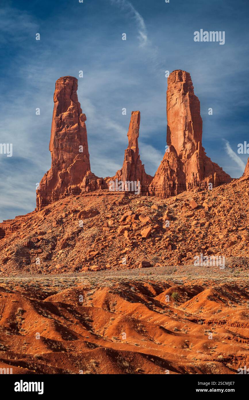 Three Sisters, Monument Valley Navajo Tribal Park, Utah-Arizona, USA ...