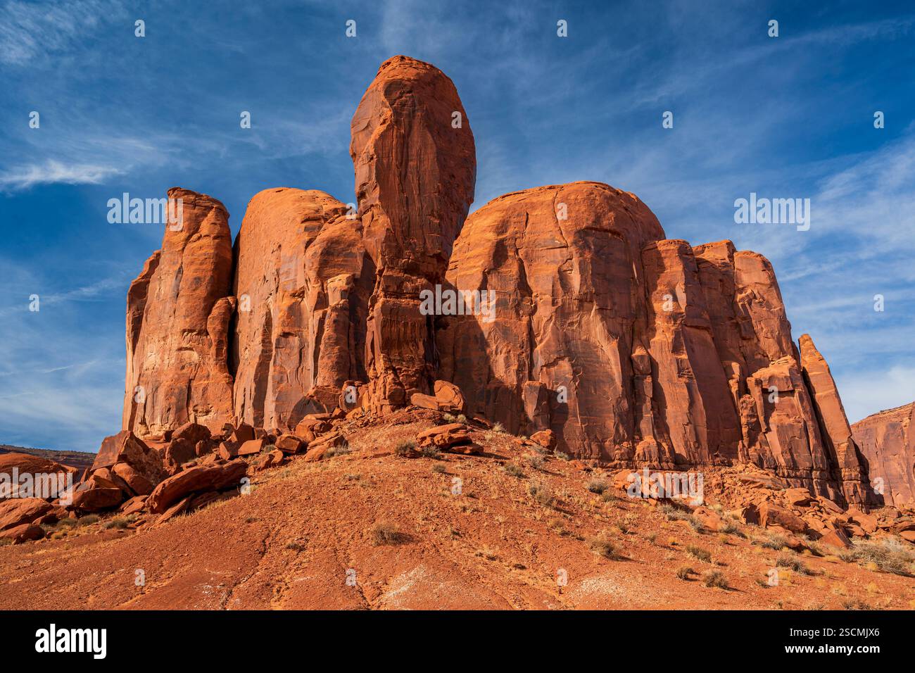 The Thumb and Camel Butte, Monument Valley Navajo Tribal Park, Utah ...
