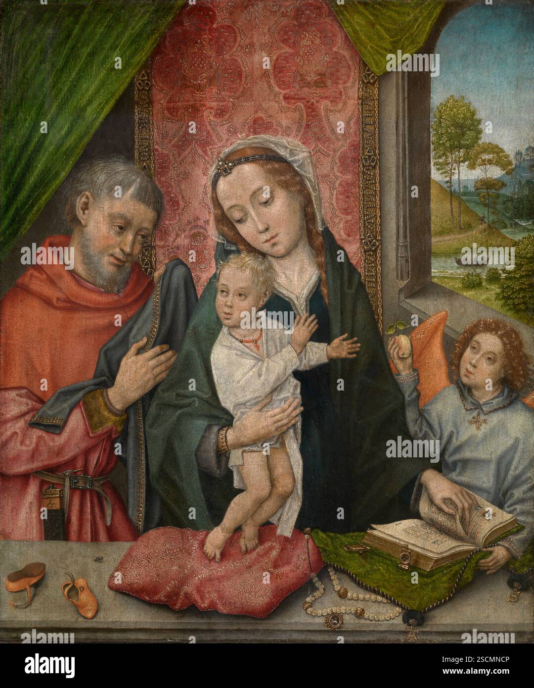The Holy Family with an Angel, 1500 Stock Photo - Alamy
