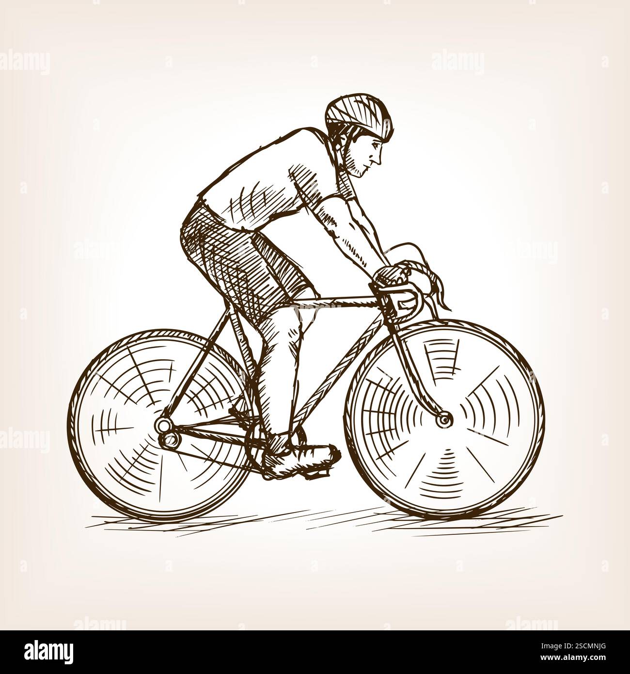 Cycle racer on bicycle sketch vector Stock Vector Image & Art - Alamy