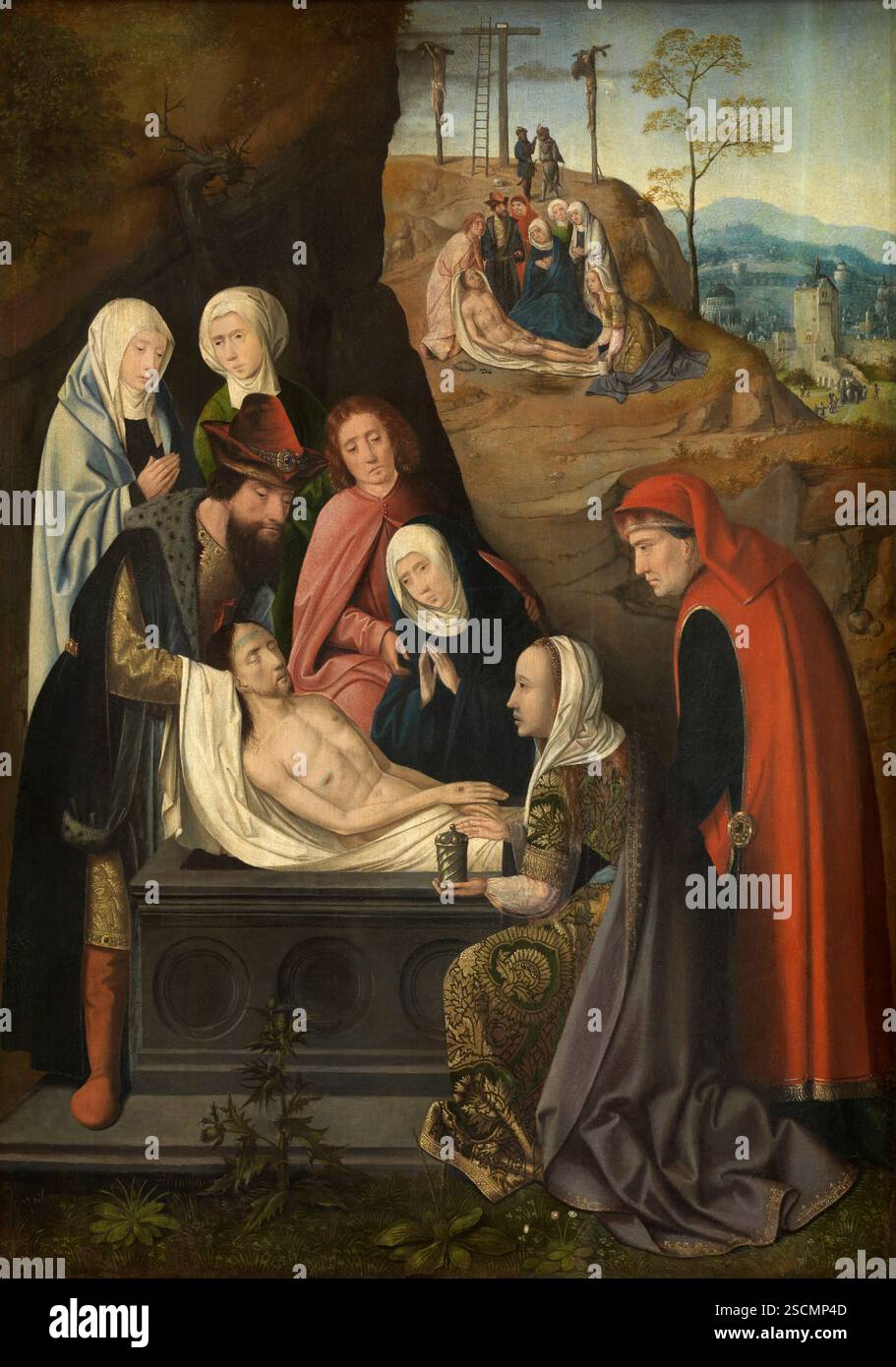 Entombment and the Lamentaion over the dead Christ, 1510-1520 Stock ...
