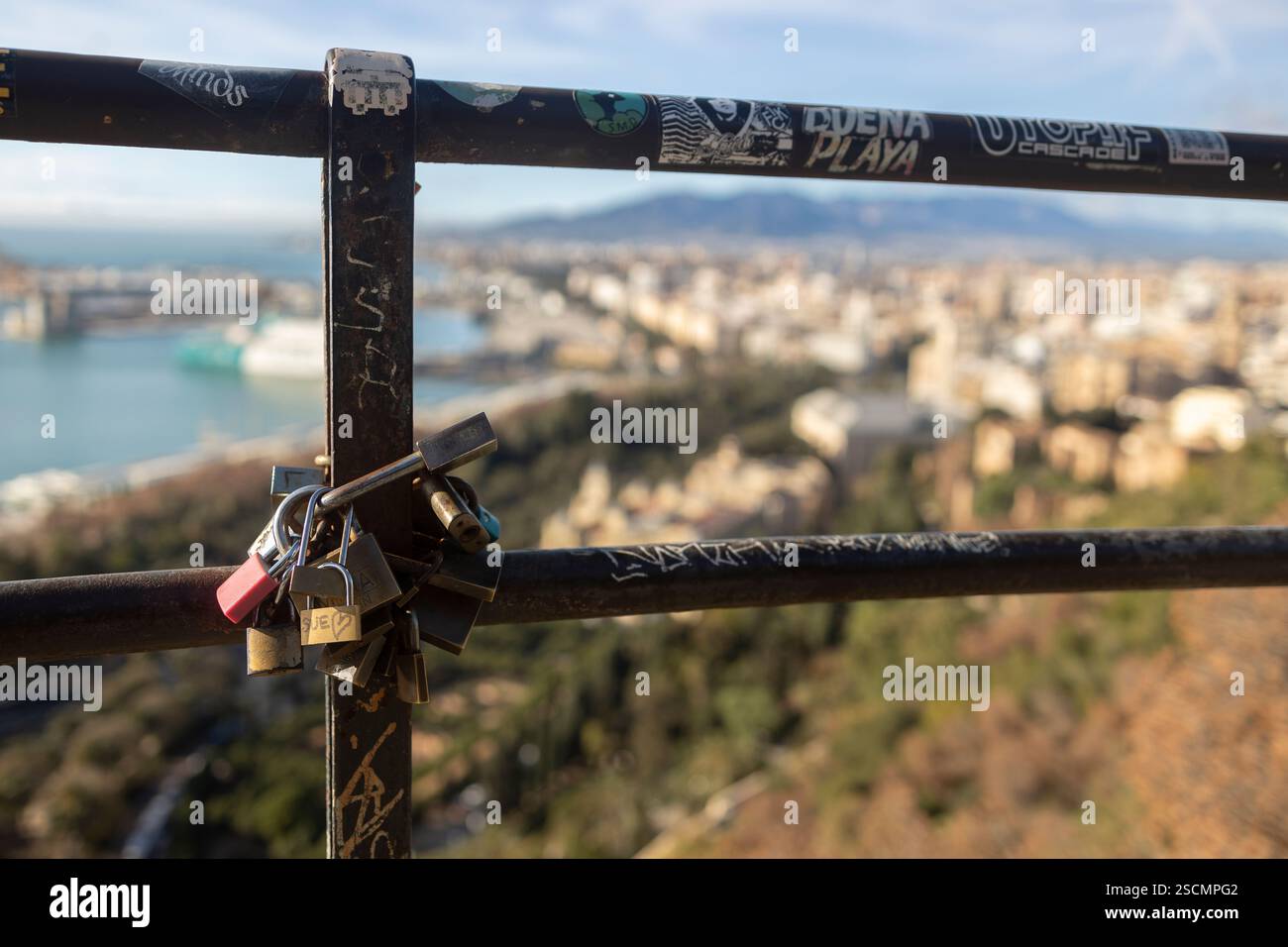 Mediterranean Spanish Costa del Sol capital city of Malaga Stock Photo ...