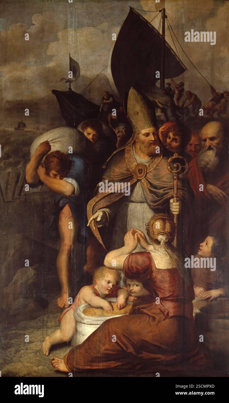 During a Famine in Myra Saint Nicholas Saves the People Stock Photo - Alamy