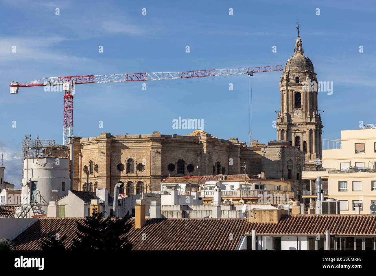 Mediterranean Spanish Costa del Sol capital city of Malaga Stock Photo ...