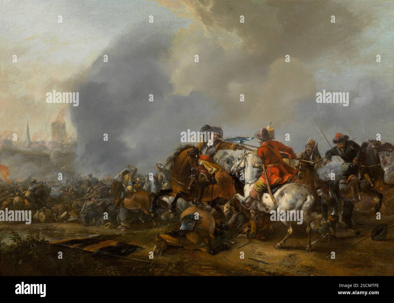 Cavalry Attacking Infantry Stock Photo - Alamy