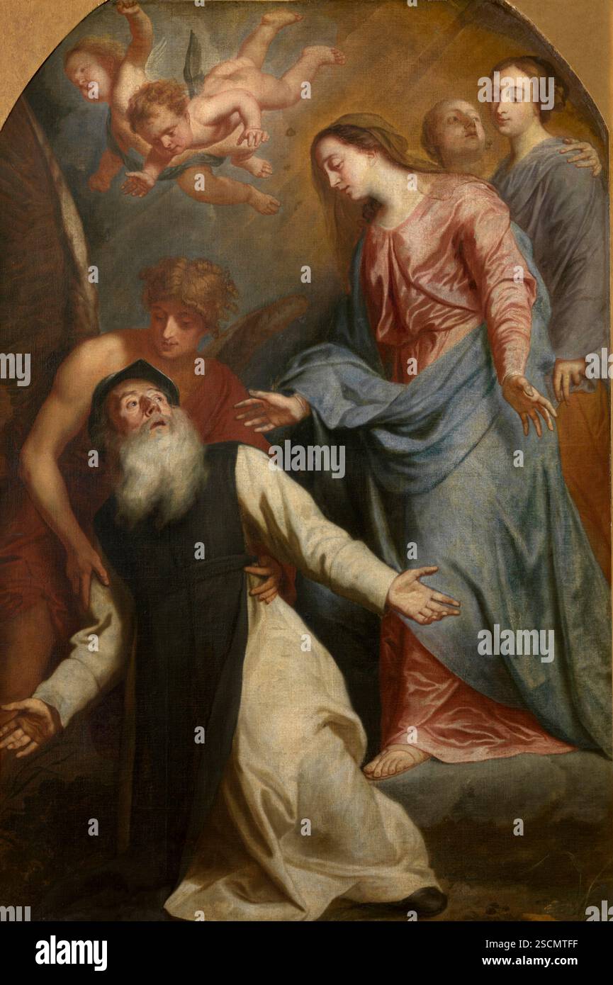 Mary Appears to Saint William of Aquitaine Stock Photo - Alamy