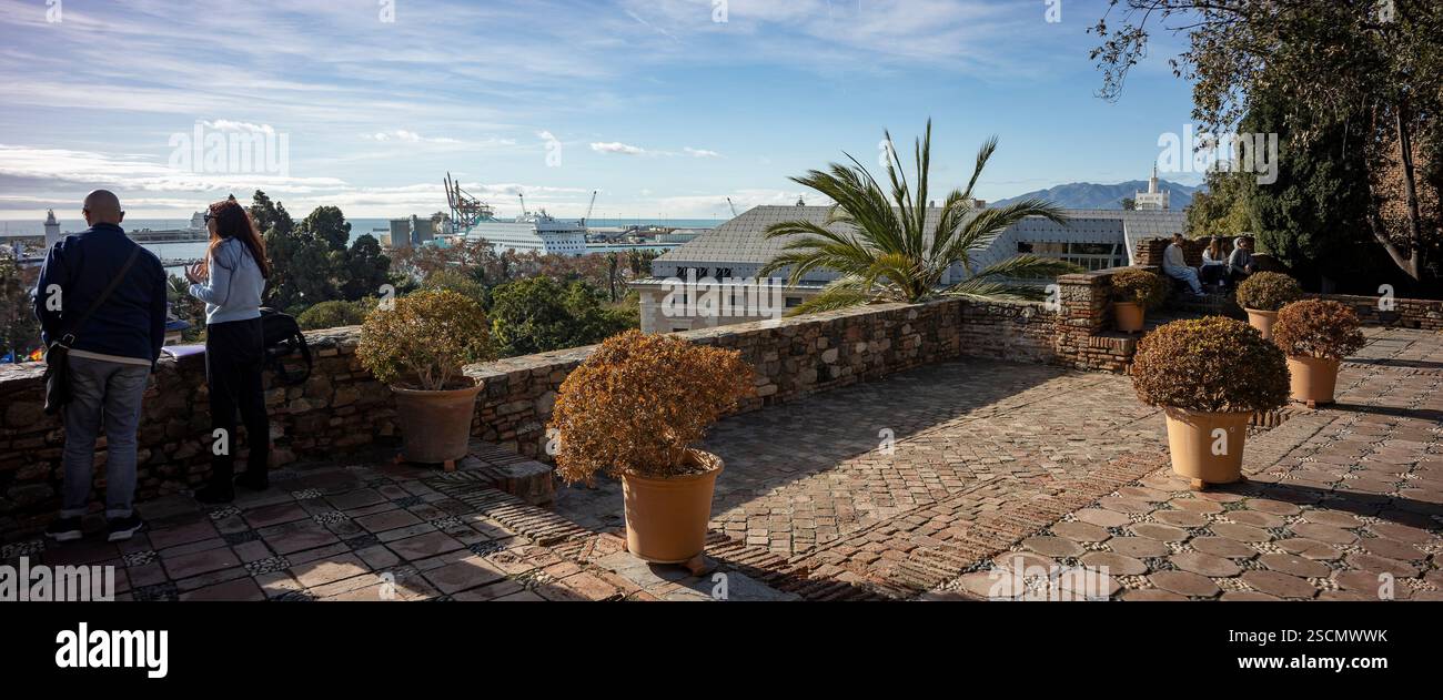 Mediterranean Spanish Costa del Sol capital city of Malaga Stock Photo ...