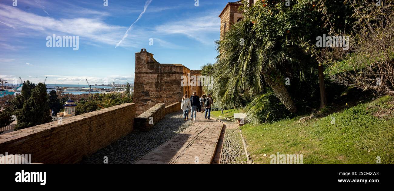 Mediterranean Spanish Costa del Sol capital city of Malaga Stock Photo ...