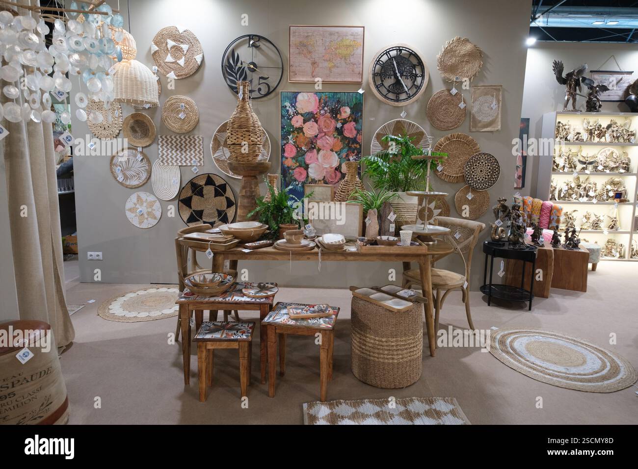 Decorative elements are shown at the INTERGIFT 2025 International Decoration Exhibition at Ifema ...