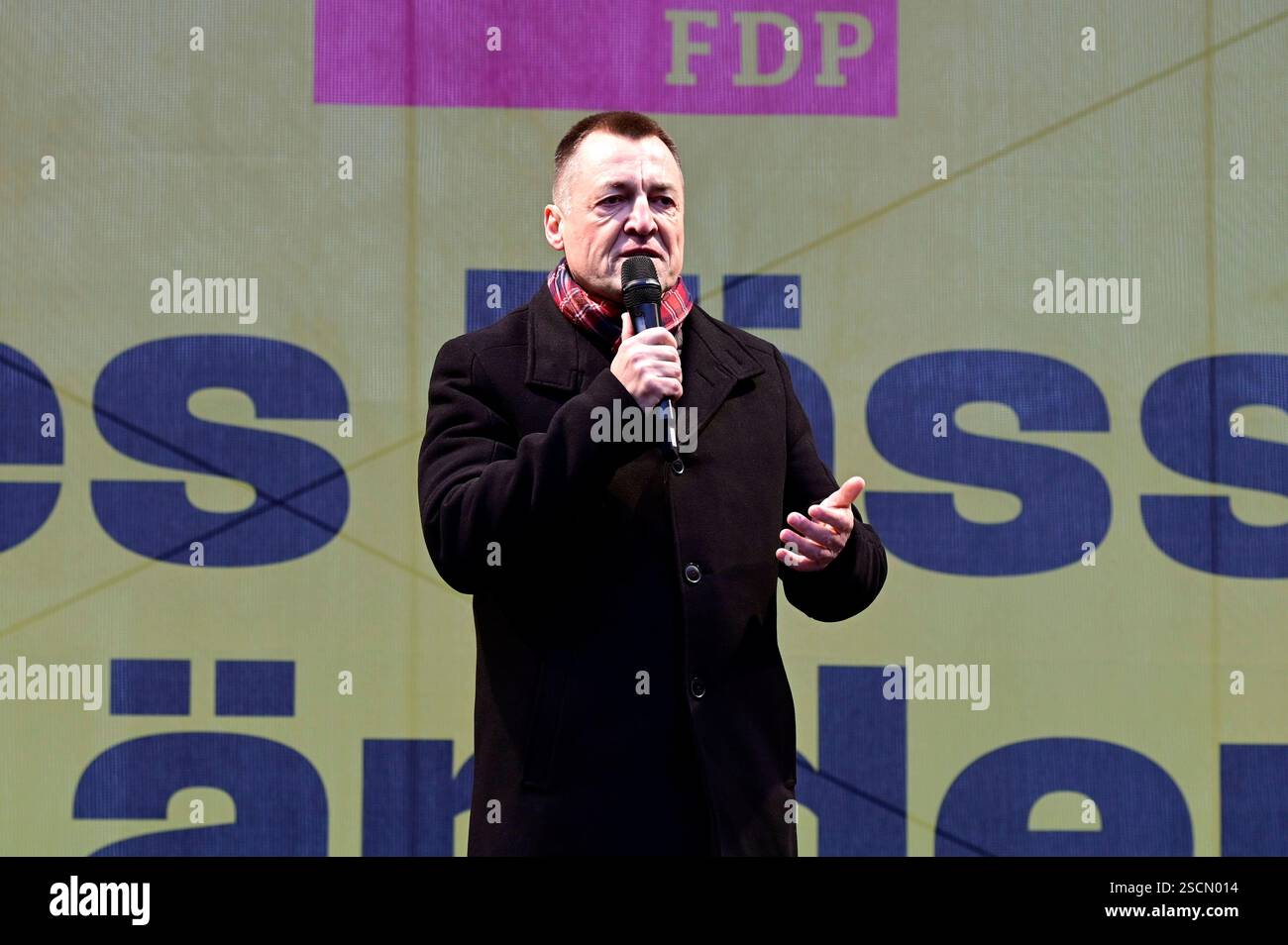 Torsten Herbst bei einer Wahlkampfveranstaltung der FDP zum ...