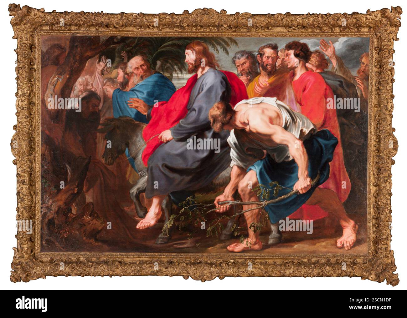 Jesus entering jerusalem painting hi-res stock photography and images ...