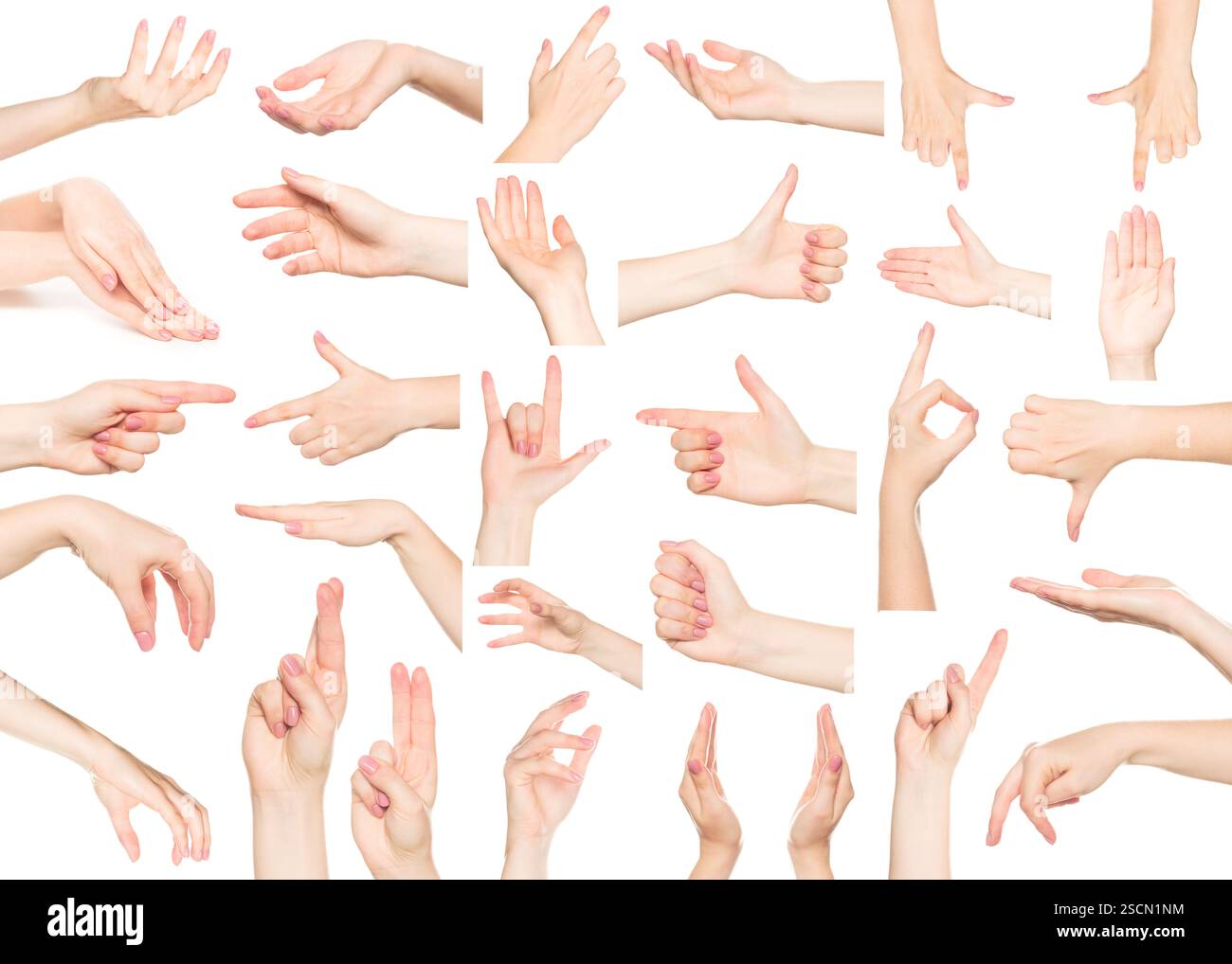 Collection of various hand gestures showcasing communication techniques ...