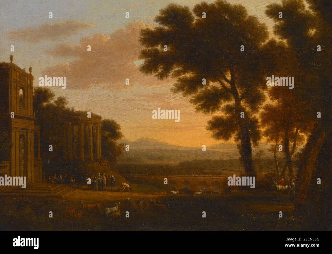 Landscape with the Father of Psyche Sacrificing at the Milesian Temple ...