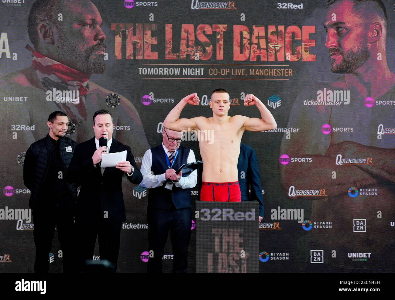Artjom Spatar during the weigh-in at the National Football Museum ...