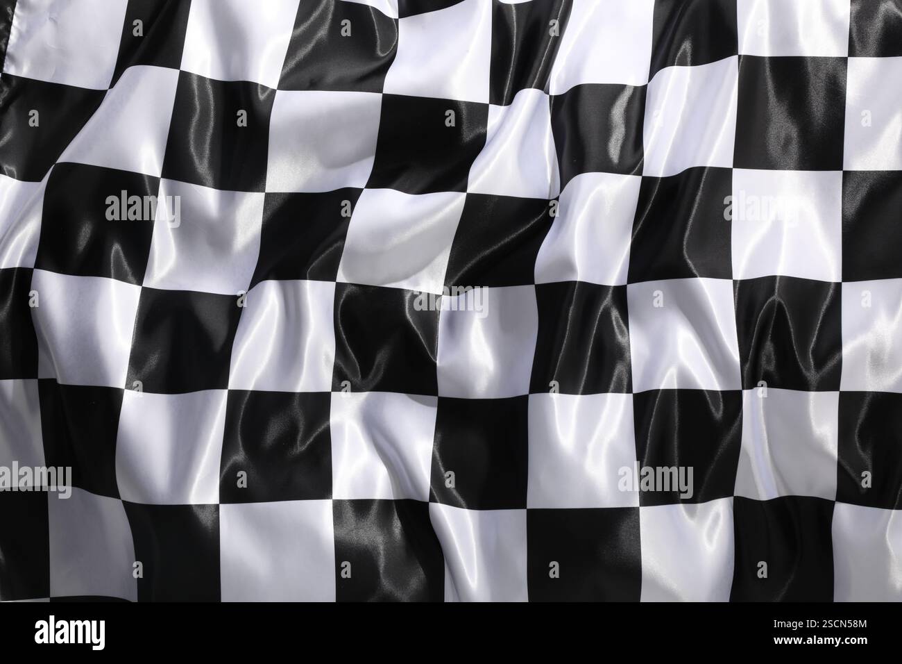 Checkered finish flag as background, top view Stock Photo - Alamy
