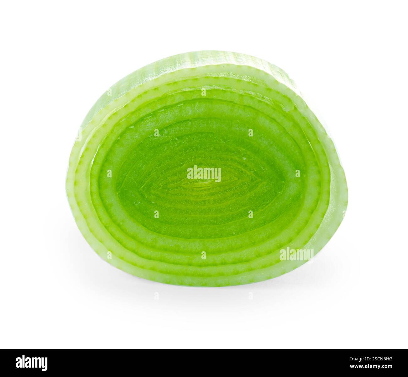 Piece of chopped leek isolated on white Stock Photo - Alamy