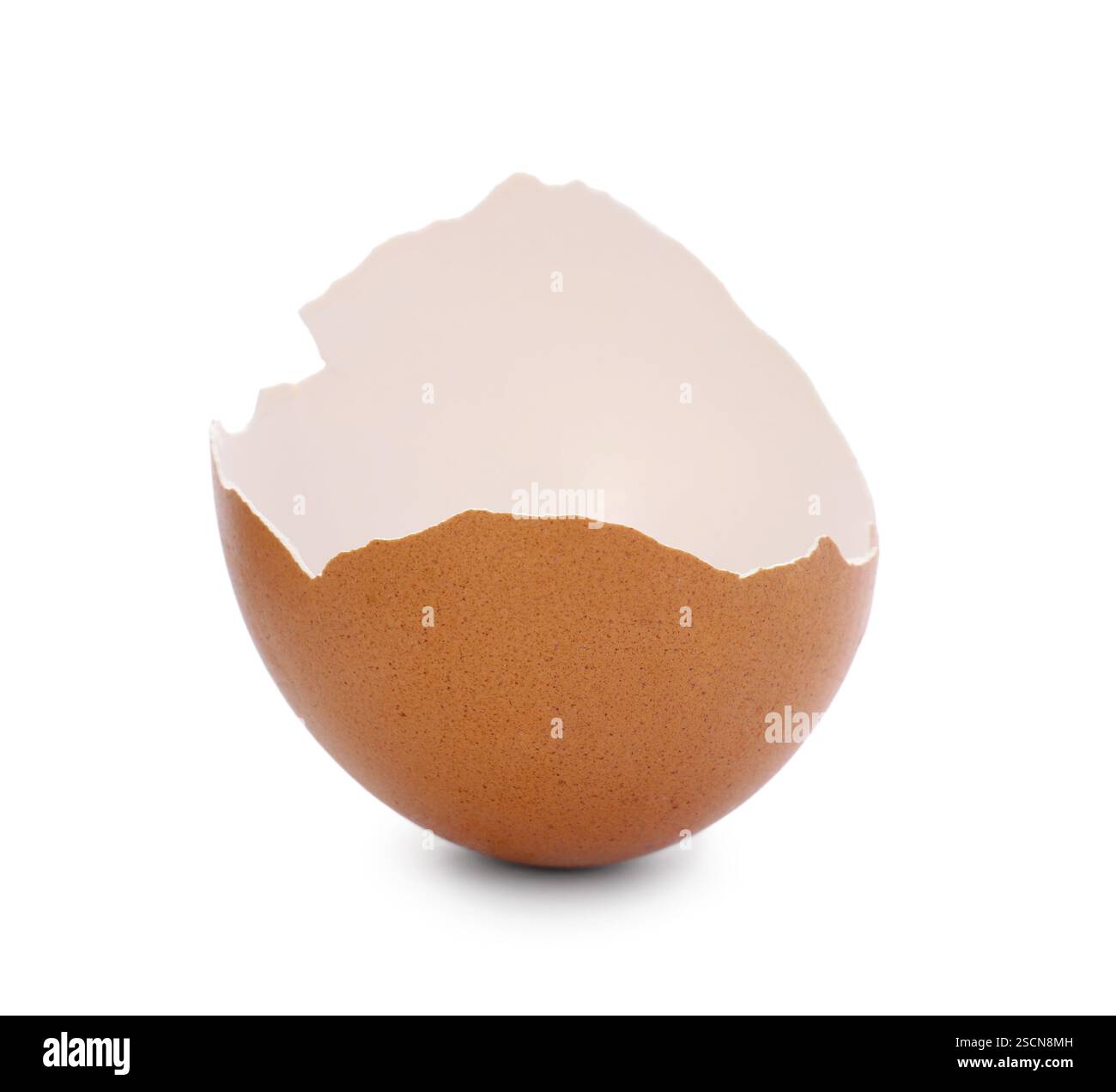 One piece of broken eggshell isolated on white Stock Photo - Alamy
