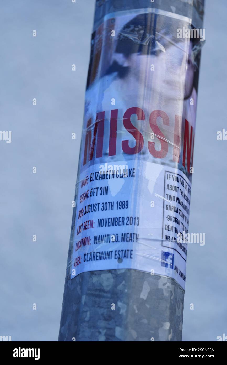 An appeal leaflet attached to a pole near to the house which is being ...