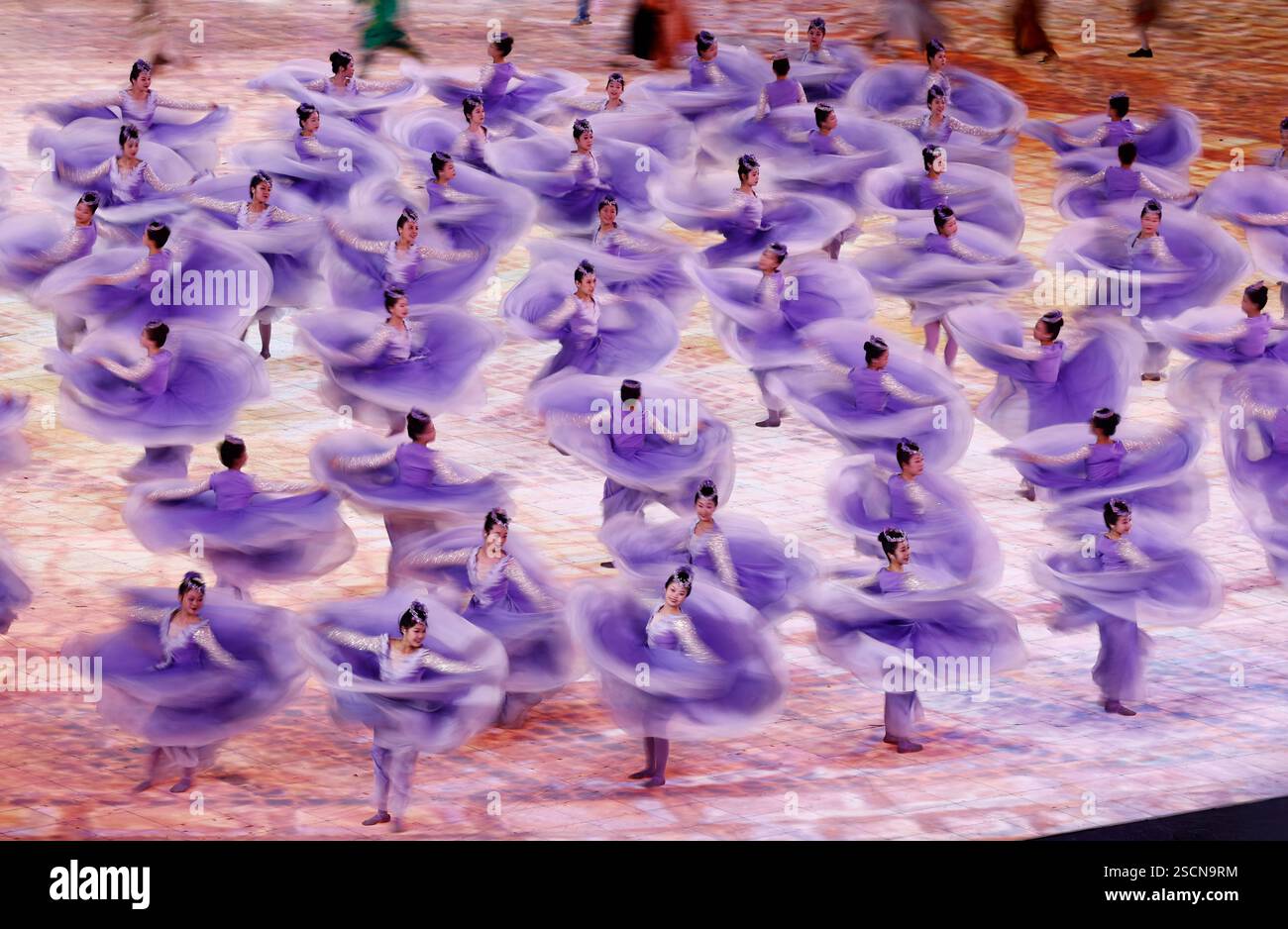 Performers dance during the opening ceremony of the 9th Asian Winter ...