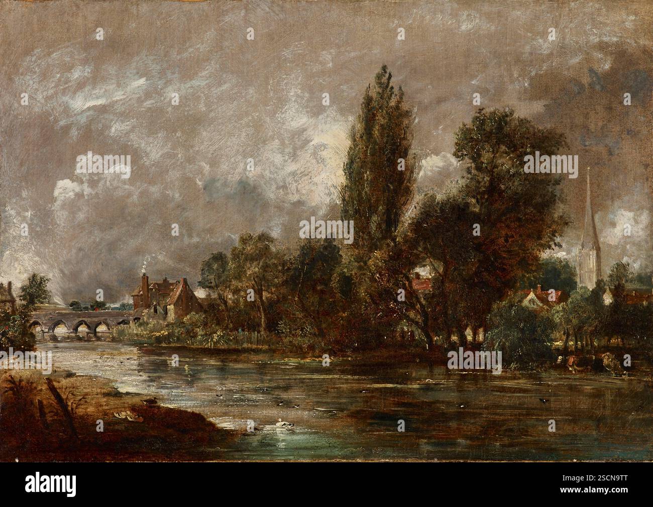 Salisbury wiltshire harnham bridge hi-res stock photography and images ...
