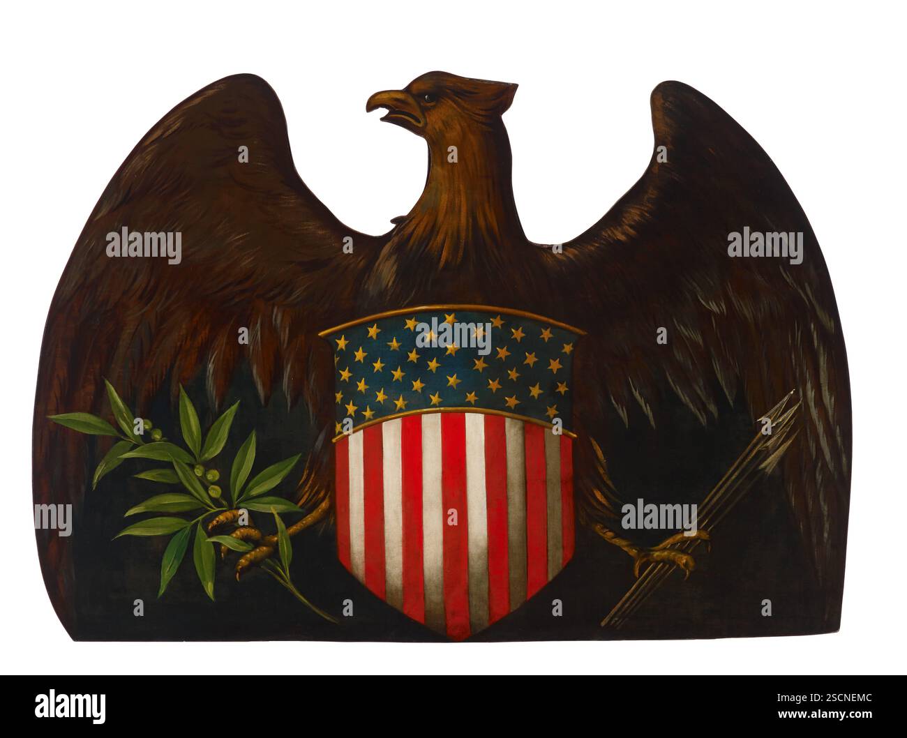 Eagle with Shield and Arrows, about 1875 Stock Photo - Alamy