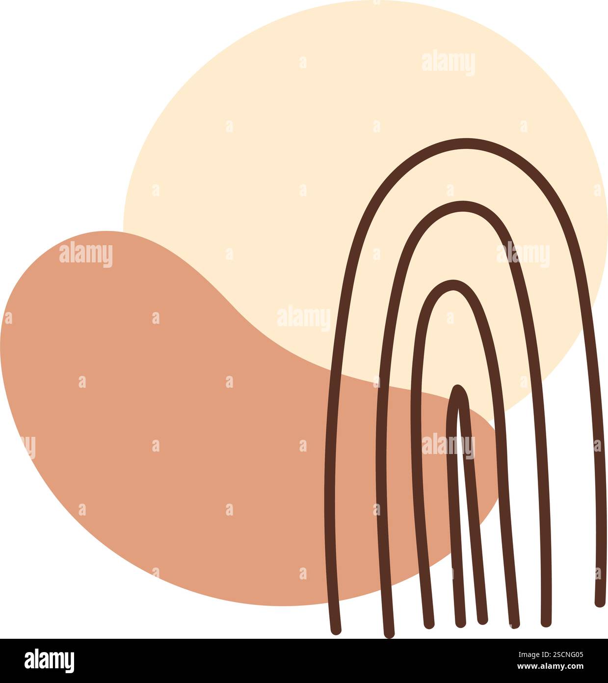 Boho aesthetic abstract layered arches Stock Vector Image & Art - Alamy