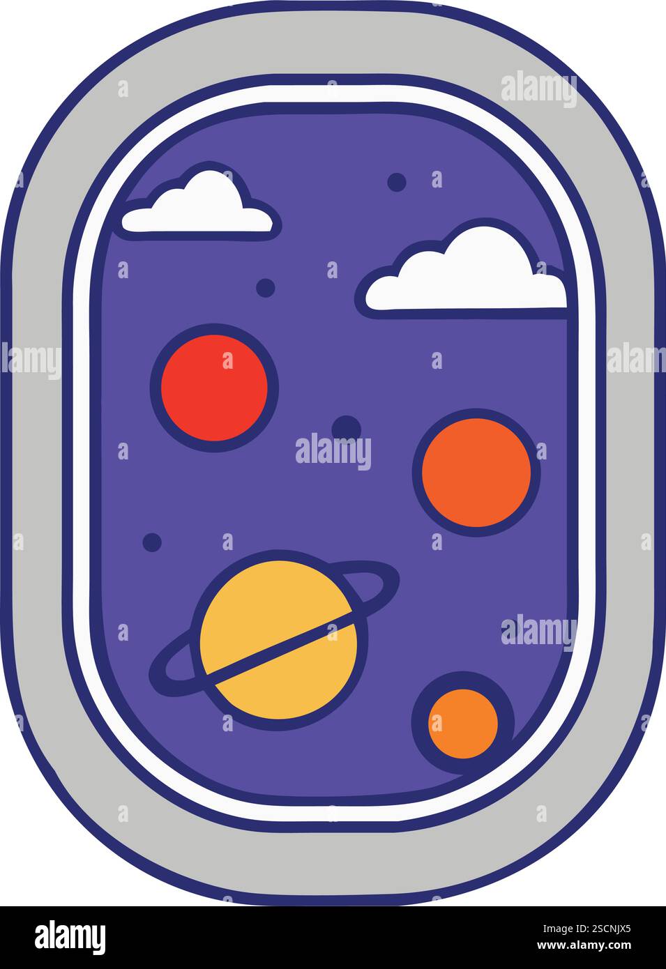 Spaceship Window View Outer Space Icon Stock Vector Image & Art - Alamy