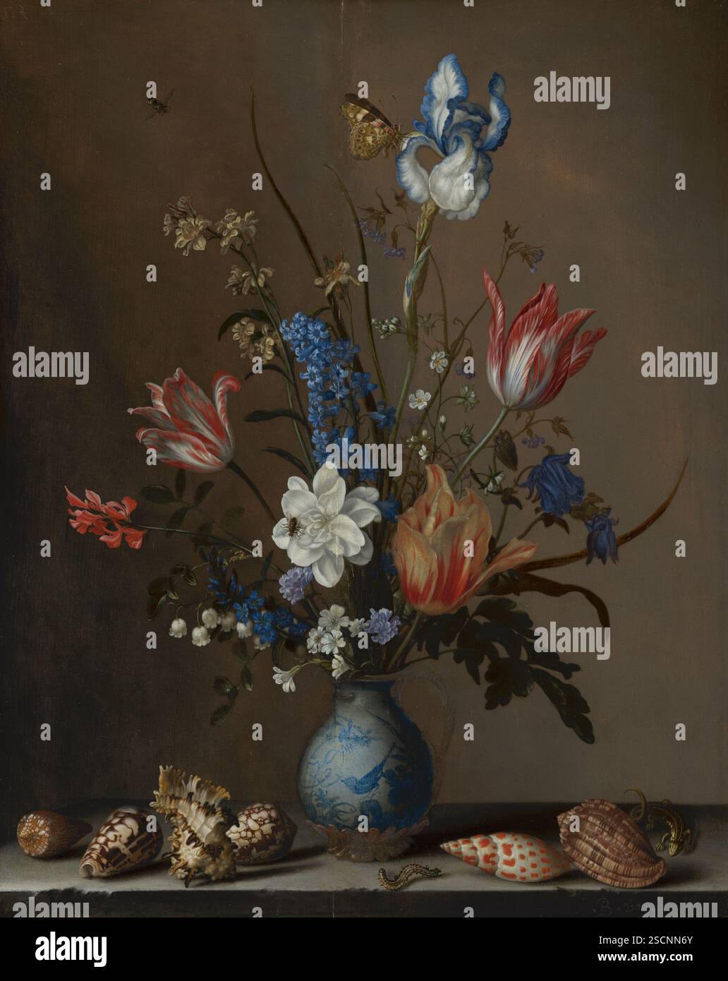 Flowers in a Wan-Li Vase, with Shells, c1620-1650 Stock Photo - Alamy