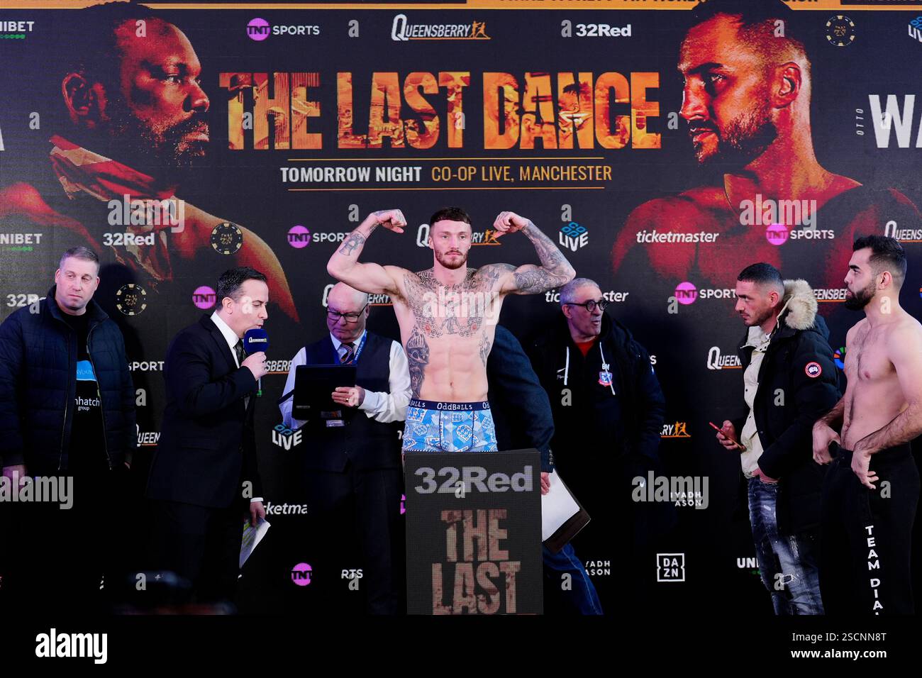 Zach Parker during the weigh-in at the National Football Museum ...