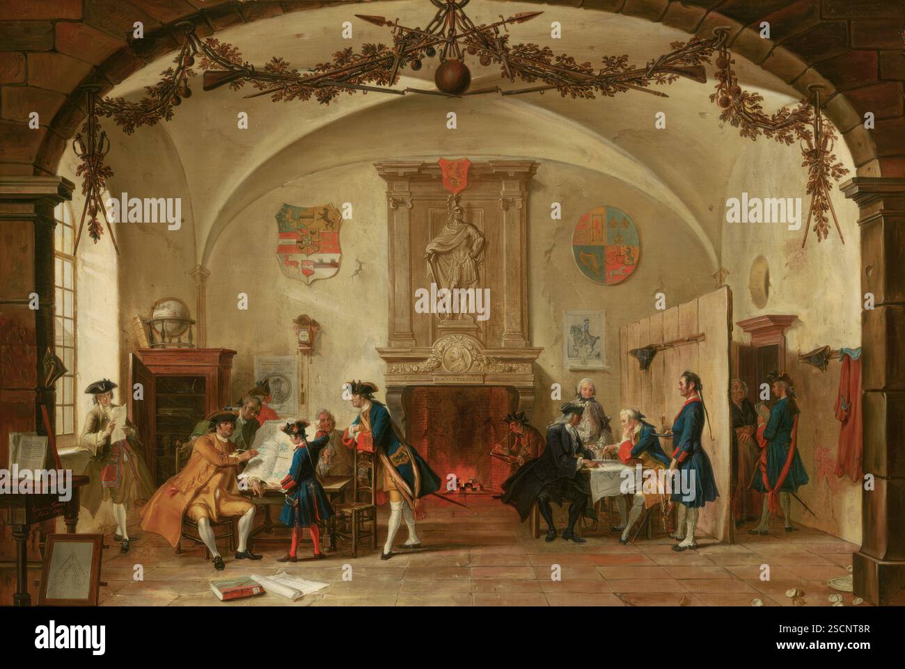 Guardroom Scene, c1730-1750 Stock Photo - Alamy