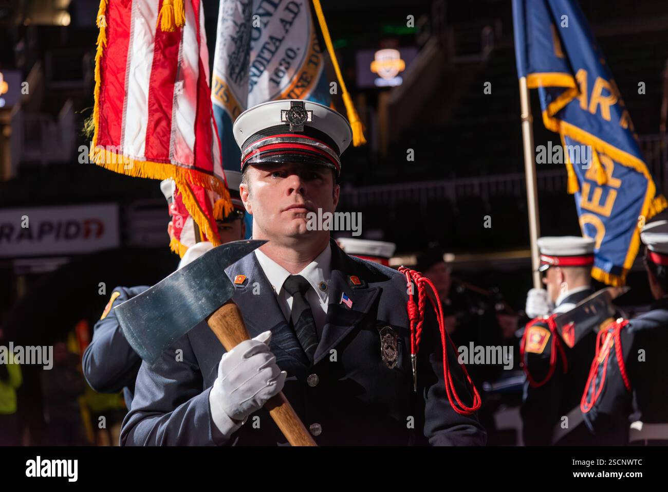 Boston fire department color guard hi-res stock photography and images ...