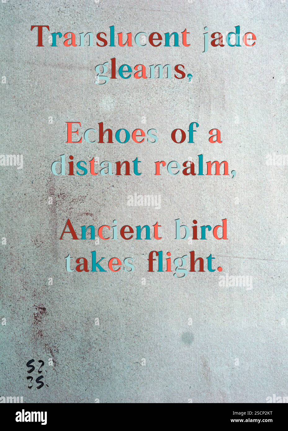 Translucent jade gleams, Echoes of a distant realm, Ancient bird takes ...