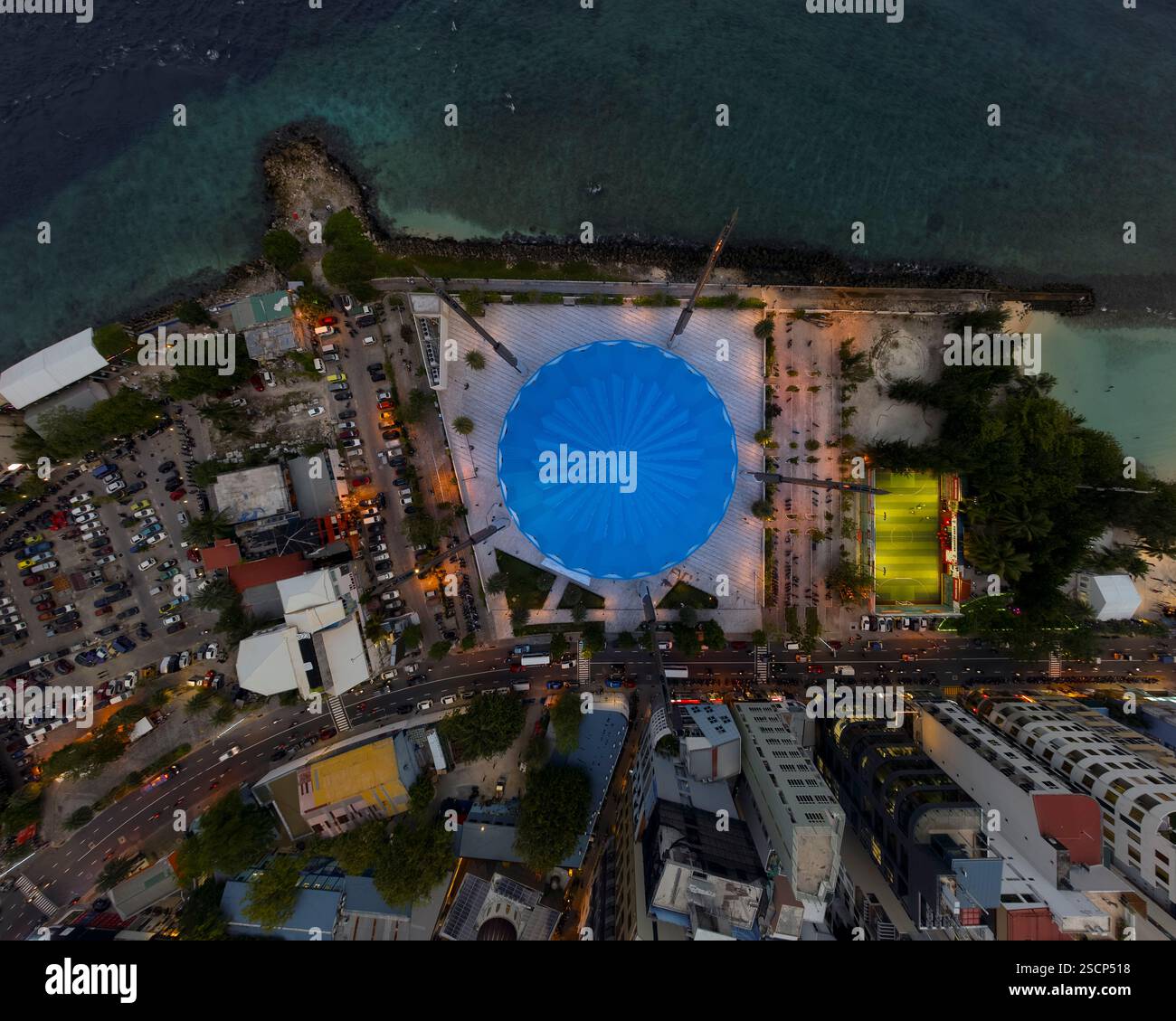 King Salman Mosque in Male, Maldives, is a prominent Islamic landmark ...