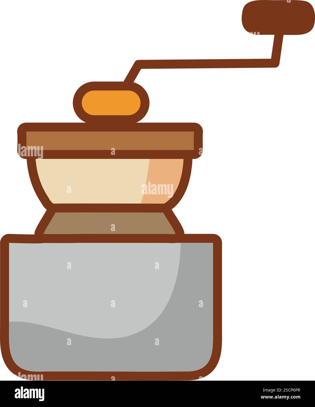 Vintage manual coffee grinder with wooden base Stock Vector Image & Art ...