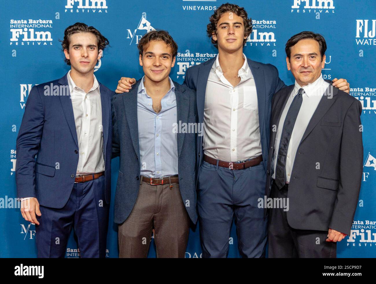 Red carpet arrivals: (l-r) Andres Revo, Emilio Puente, Pablo Delgado and Alejandro Andrade Pease ...