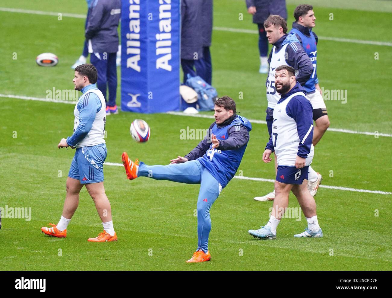 France's Antoine Dupont during a captain's run at the Allianz Stadium ...