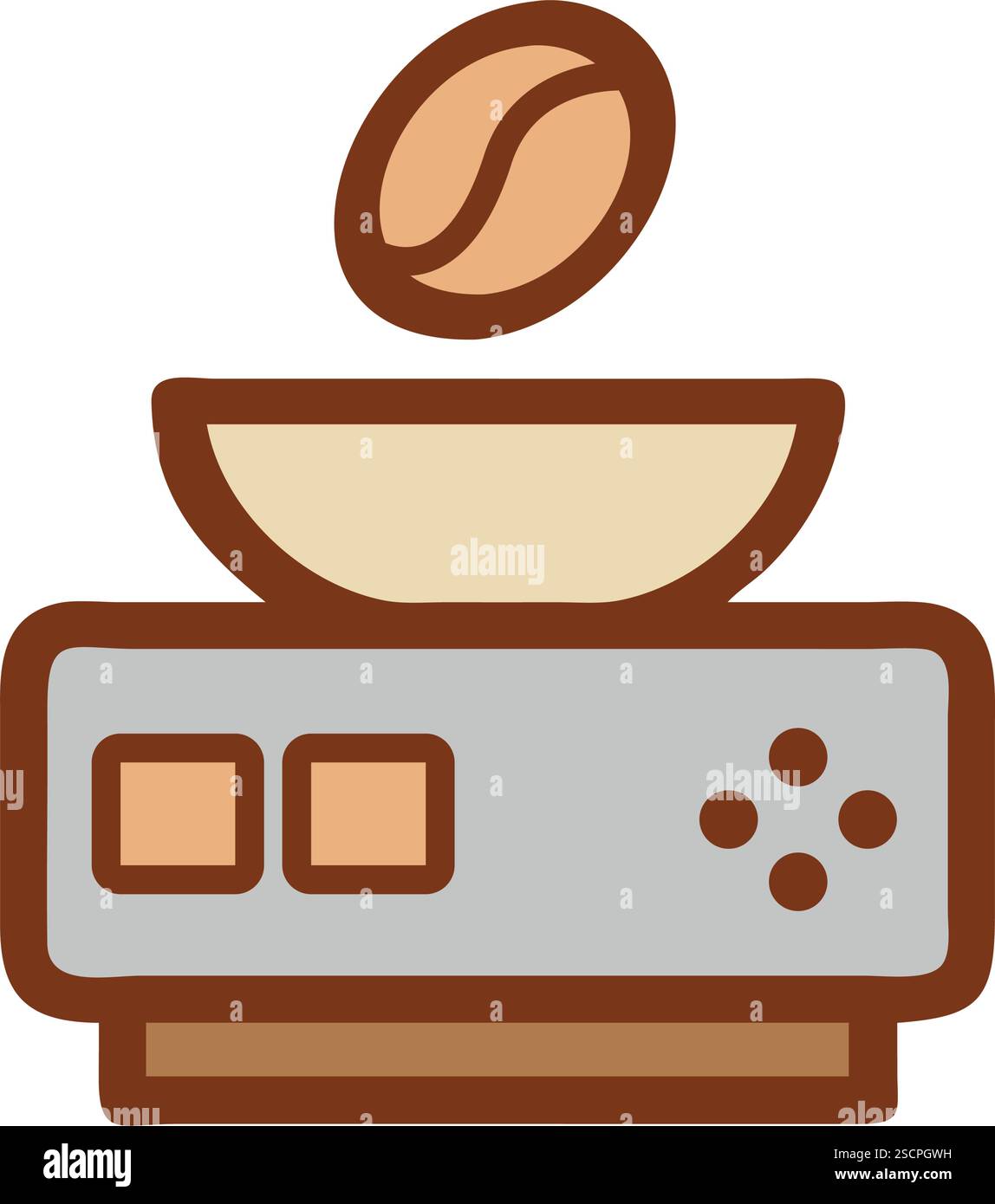 Fresh roasted coffee beans machine Stock Vector Images - Alamy