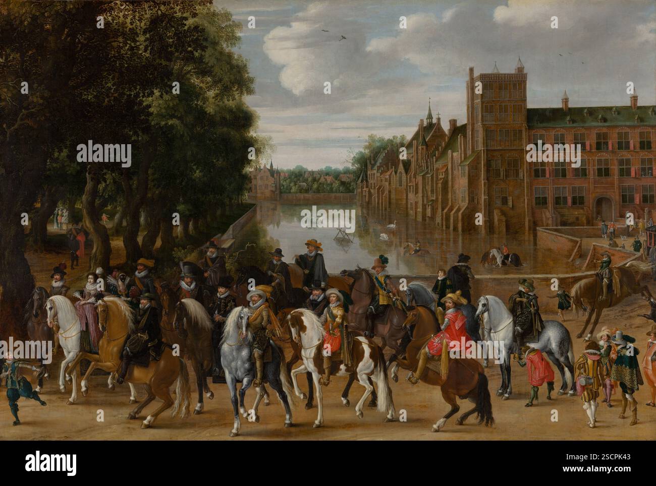 The Princes of Orange and their Families on Horseback, Riding Out from ...