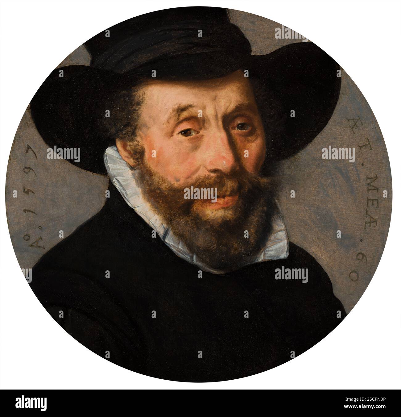 Portrait man round collar Cut Out Stock Images & Pictures - Alamy