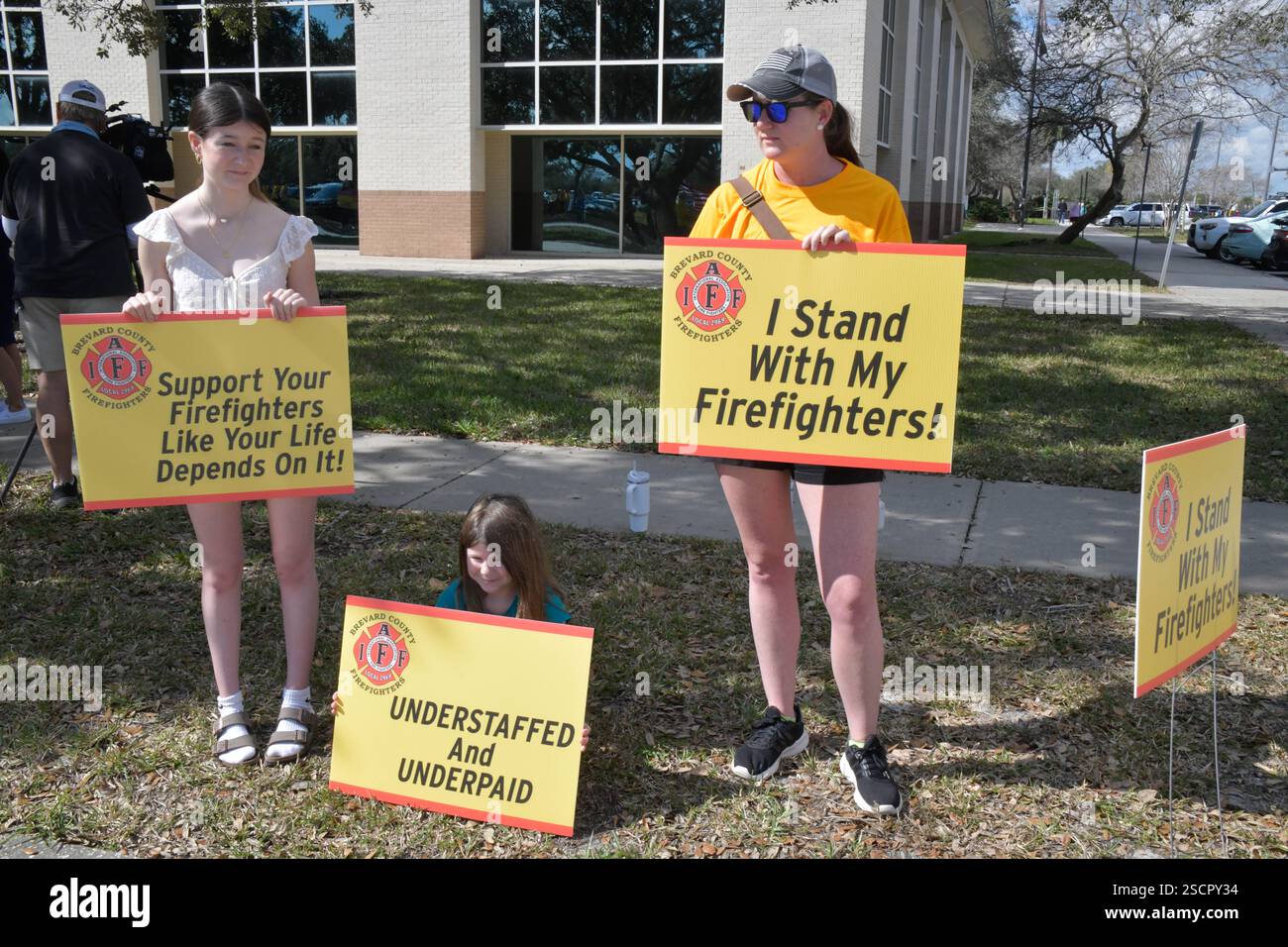 A sea of yellow as Brevard County Fire and Emergency Personnel rallied ...