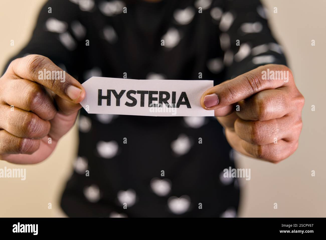 Person displays sign word hi-res stock photography and images - Alamy