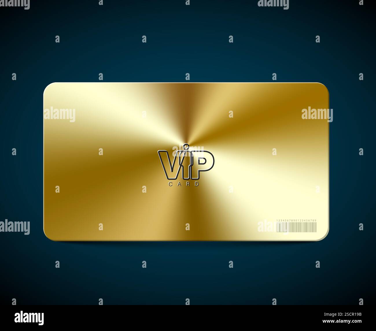 A luxurious gold VIP card featuring a sleek design with a luminous ...