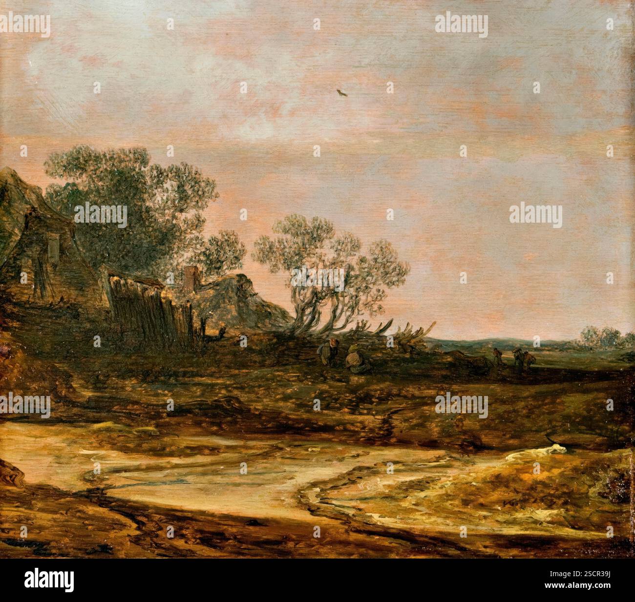 Dune Landscape with a Sandy Path and Farmhouses, 1632 Stock Photo - Alamy