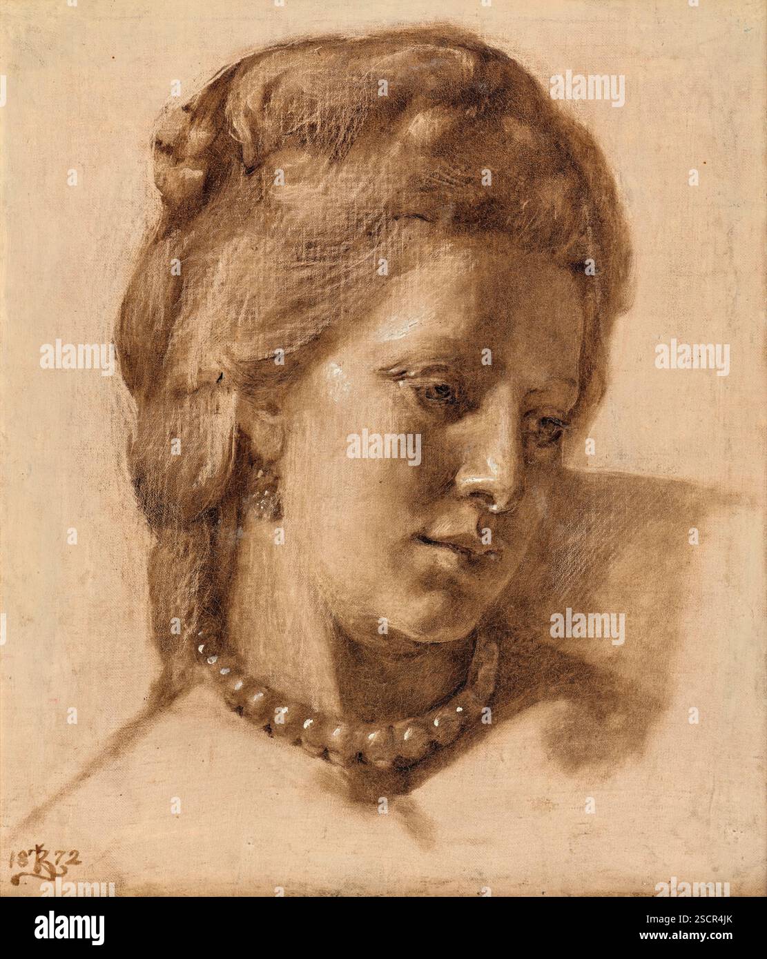 Queen Caroline Mathilda (study for the 1873 work: Scene from Christian ...