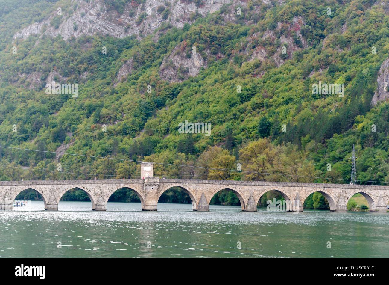 Bridge on the river Drina built in 16th century - Vishegrad, Serb ...