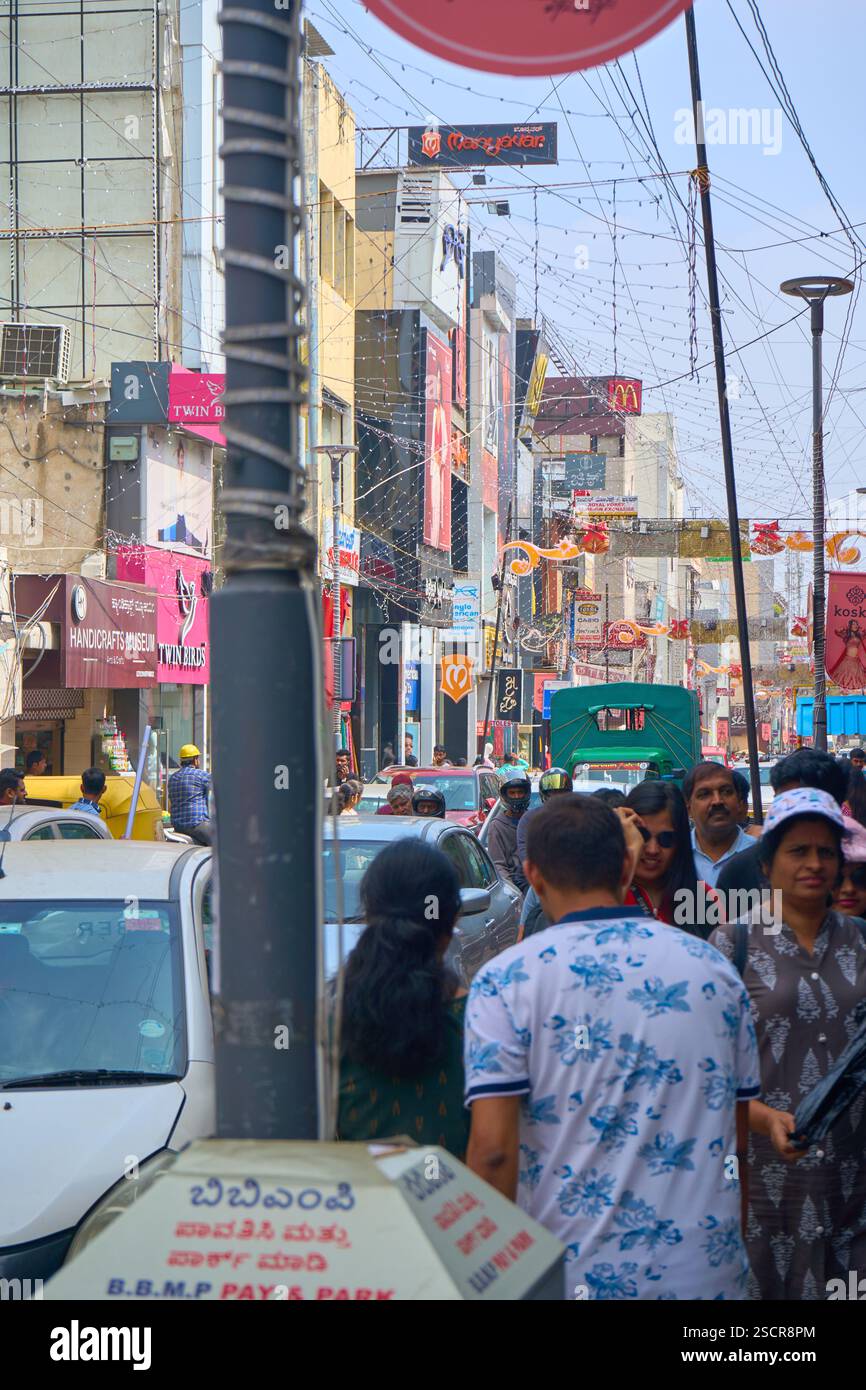best street Bangalore ,church street Stock Photo - Alamy
